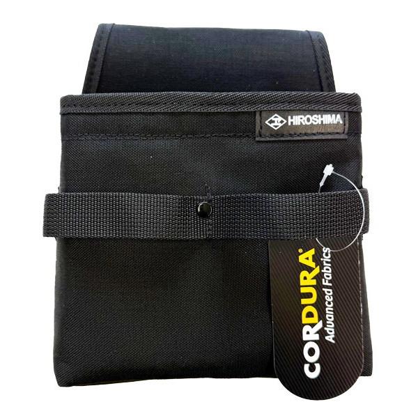 強度・耐久性に優れたCORDURA(R)素材を使用した腰袋です。コークも入る仕切り付き。巾19×高さ24×奥行10cm