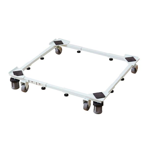 幅・奥行き伸縮自在で洗濯機サイズに合わせて設置できる角パイプ洗濯機スライド台です。キャスター付きで洗濯機の移動も簡単、掃除や雑排水点検の時も便利です。大型ジャッキ採用により洗濯機をしっかり固定できるので、ドラム式洗濯機でも安心してお使いいた...