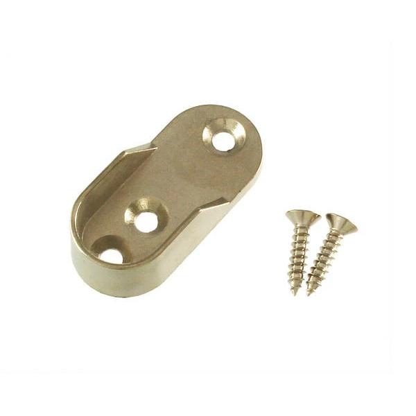 クローゼットにハンガーパイプを追加して収納力アップ 物置をオシャレなウォークインクローゼットにサイズ：44×20ミリ材質：亜鉛ダイカスト、メッキ仕上げ付属ネジ：皿タッピング3.5×16mm（2本）※上側1ヵ所と下側はどちらか1ヵ所の、計2本...