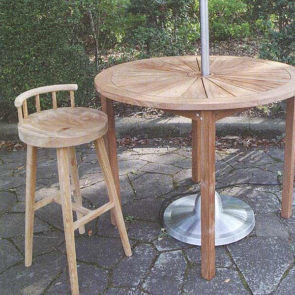 サイズ：直径400×H870×D380×SH730mm重量：6.5kg材質：チーク色：無塗装組立：完成品生産国：インドネシア