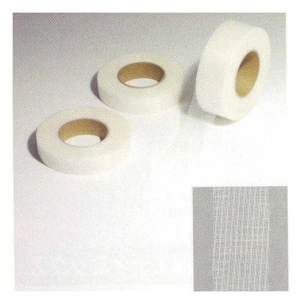 用途　目地の補強テープです。特徴　ポリエチレンワリフフィルムを採用し、目ズレがなく、薄い高強度テープです。　片面粘着加工