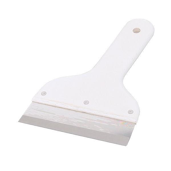 サンダー掛け前に、大まかにパテを削り落とすケレン専用ヘラです。<br>先端の厚みが0.3mmで、壁紙を剥がす作業にも使用できます。