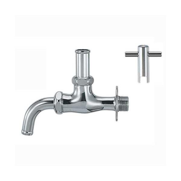 ●節水固定コマ仕様（一般地・寒冷地共用）●首長かぎ式なので、より盗水防止効果があります。●かぎ1個付き