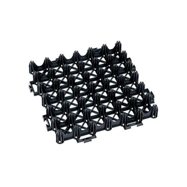 用途　緑化駐車場用芝生保護材原材料：再生ポリプロピレン厚み：70mm質量：1.9kg/枚(7.6kg/4枚、6.9kg/平米)圧縮強度：401kN/枚(1458kN/平米)耐荷重：10t車以下(総荷重20t以下)耐寒性：マイナス10度耐熱性...
