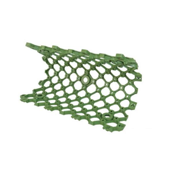 材質：ポリエチレン重量：670g/枚施工時は500mmピッチ※エコユニットマットには1枚につき固定ピンが1本付属します。※設置場所の地形により不陸がある場合は固定ピン大・小を別途お求めの上で固定してください。