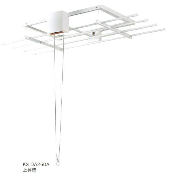 特長　ロープ操作でラクラク昇降、雨の日もしっかり干せる強い味方。　電気を使わないので、経済的です。　竿をつるしているヒモは、高強度、耐湿性に優れたポリアミド繊維を使用しています。　8kgまで衣類やハンガーが掛けられます。質量：4.7kg材質...
