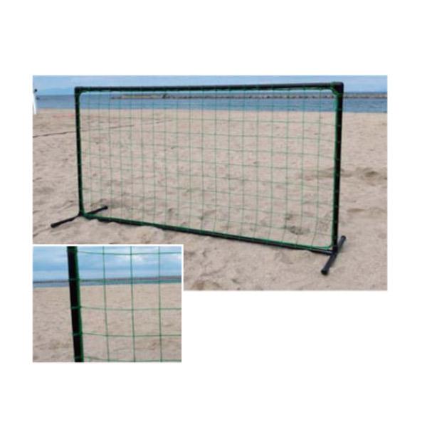 風圧をうけにくいバレー目サイズネットサイズ＝幅2m×高さ1.07m×奥0.6m材質：樹脂被膜スチール28mmΦ、ネット：ポリエチレン組立2人　1時間＋α日本製