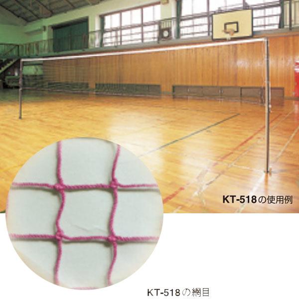 バドミントンネット日本製日本バドミントン協会検定合格級別：検定糸質：ビニロン 20／12本　茶色　樹脂加工上部ロープ：イザナスロープ上部テープ：厚織ポリエステル帆布巾×長さ×網目：76cm×602cm×1.9cm
