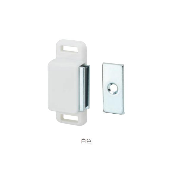 材質：プラスチック仕上：白色吸着力：2.0kg付属ネジ：丸木ネジ　3.1×15　　　　　皿木ネジ　3.1×13