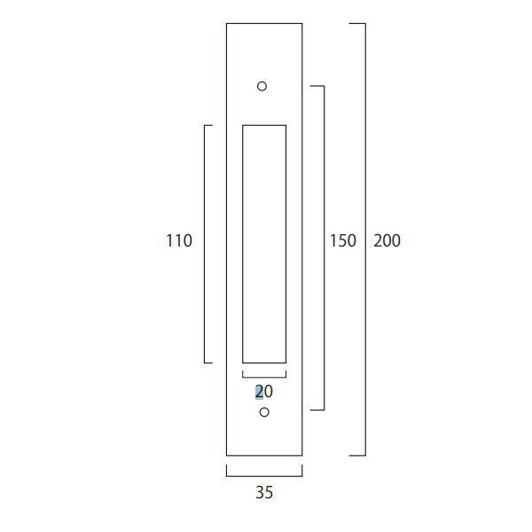 MIWAロックの取替に使用●材質：アルミ●厚み：1.5mm●仕上げ：ブロンズ