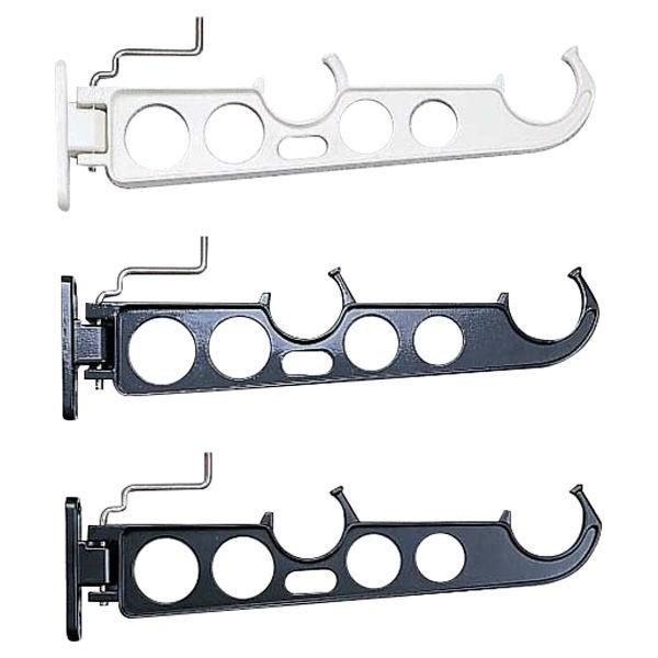 特長●使用しない時は収納でき（折りたたみ）邪魔になりません。竿掛金物付です。材質：アルミダイカストサイズ：450mm