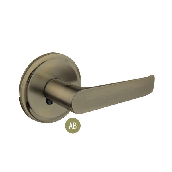 材質：亜鉛合金仕上げ：ヘアーライン仕上げＡＢ（アンティックブラス）標準扉厚：30〜40mmバックセット：60mm