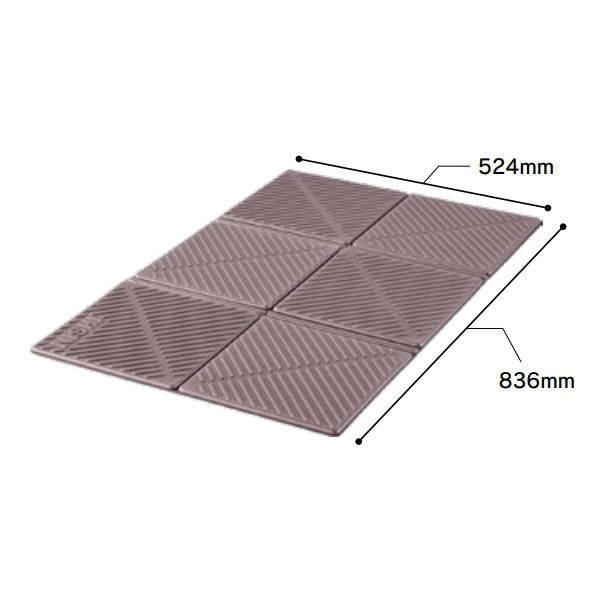 携帯できるコンパクトサイズz■表面のおうとつで適度なすべり止め効果、収納や持ち運ぶ際は六つ折りにできます。■お手入れは、水で薄めた中性洗剤をやわらかい布に含ませて軽く拭き取って陰干ししてください。サイズ：（W）524 ×（L）836 ×（T...