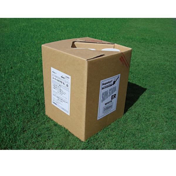 特長　消せるペイント＆リムーバー（リムーバーは別ページで販売「F3132」でショップ内検索で出ます。）　希釈濃度1：1の場合は20Lになり約600m（サッカーコート1面分）のラインを引くことができます。カラー：白容量：約10リットル　希釈濃...