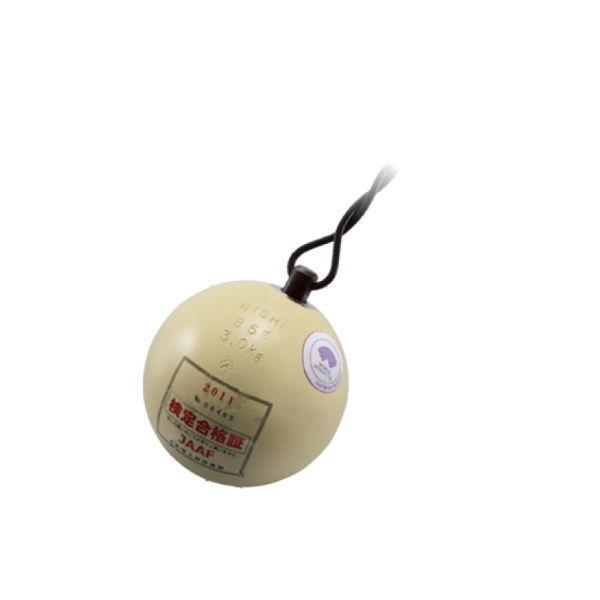 検定規格：国際陸上競技連盟承認申請中　日本陸上競技連盟検定品　U18女子規格品・マスターズ規格品サイズ：Φ85mm重量：3.000kg材質：ダクタイル鋳鉄