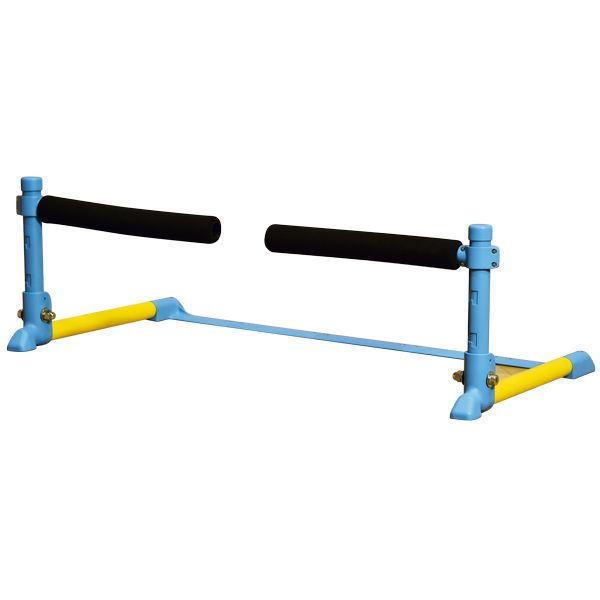 特長1.接地脚に乗り込む際にバーを踏み込んでよい構造とするために、バーの心棒を短くしました。2.バーの高さは、3段階（10cm、15cm、20cm）に調節が可能です。3.左右の支柱をつなぐジョイントパーツは、バーの直下ではないところに配置し...