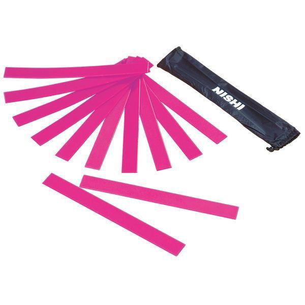 ●屋内向●ゴム製　インドアでのトレーニングにおすすめ構成：12枚組、メッシュバッグ付きサイズ：（W）50×（L）500×（T）5mm/枚重量：約135g/枚材質：エラストマーカラー：蛍光ピンク台湾製■体育館のフロアーやゴム質の床面等で、滑り...