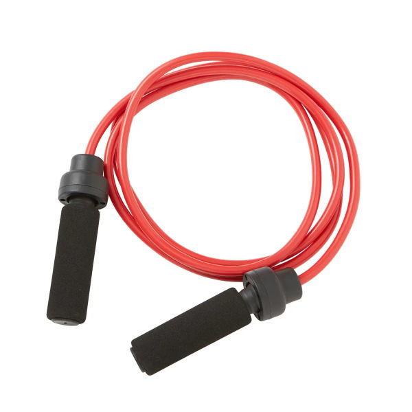 特長　ウォームアップやサーキットトレーニングに効果的　取手とロープの間の回転子が、ロープの回転スピードをよりスムーズにします。重量：約0.4kgサイズ：（L）3m材質：（ロープ）PVC、（取手）ABS（発泡ウレタン巻）台湾製