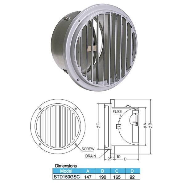 材質：フェイス：SUS304FD：SUS304 1.5t仕上：シルバー焼付塗装温度フューズ：標準72℃オプション：120℃・180℃