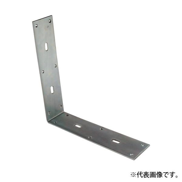 鉄製ユニクロ補強金物木工用接合金物。材質：鉄-形鋼・鋼板SPHC。仕上：ユニクロメッキ。サイズ(ミリ)：厚み(ｔ) 6、幅 90、長さ 450。穴径12-6φ(丸穴)。