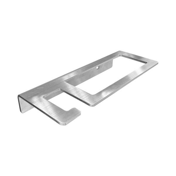 2種類のフック形状で様々な物が掛けられます。用途：玄関・ガレージなど。本体サイズ(mm)：W195×H28×D80材質：SUS304仕上：ヘアライン研磨耐荷重：5kg付属品：+皿タッピングねじ4×30(2本)個装サイズ(mm)：W90×H2...