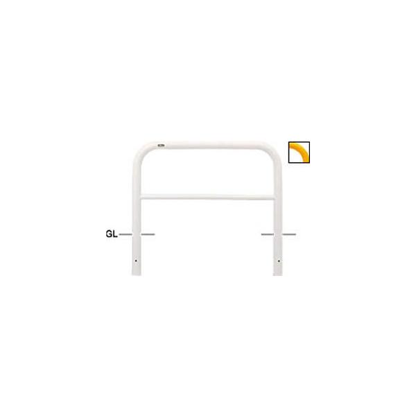 品名:アーチ施工タイプ:固定式材質:スチール仕様:横桟付サイズ:φ60.5(t2.8) W1000×H650重量:約11.4kg仕上げ/カラー:焼付塗装　(Y):黄　(W):白　(C):茶備考: