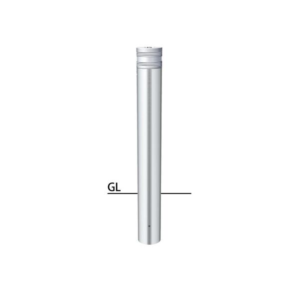 品名:アルミヘッドリフター固定式施工タイプ:固定式材質:ステンレス＋アルミ鋳物仕様:エンド用(最終端部),反射テープ付サイズ:φ114.3(t2.5) H700重量:約6.9kg仕上げ/カラー:H.L.#240　頭部:セラミックシルバー備考: