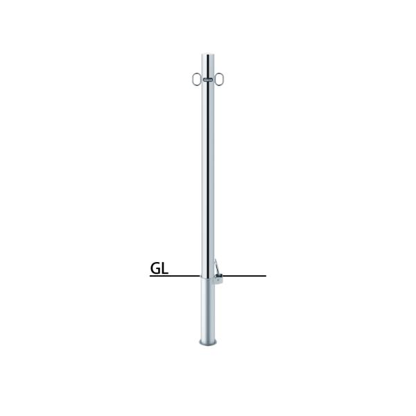 品名:ピラー施工タイプ:差込式フタ付材質:ステンレス仕様:両フックサイズ:φ48.6(t1.5) H850重量:約2.7kg仕上げ/カラー:#400備考: