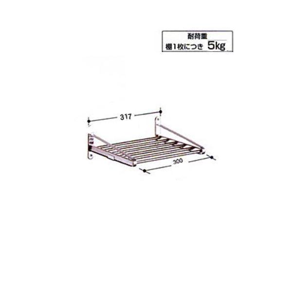 本体サイズ：幅317×奥行253×高さ115mm棚サイズ：幅300×奥行242商品重量：0.63kg個装サイズ：幅260×奥行35×高さ345個装重量：0.65kg外箱の場合の入数：10本耐荷重：5kg※中止め補強は付いていません。
