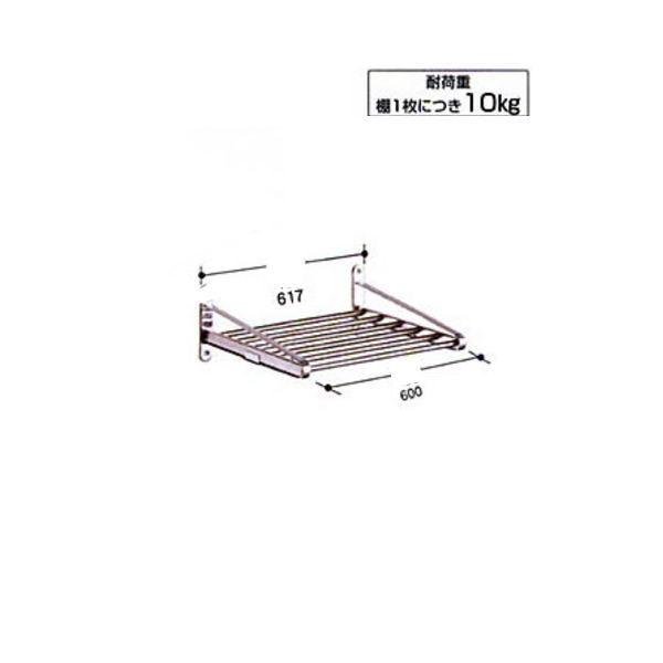 本体サイズ：幅617×奥行253×高さ115mm棚サイズ：幅600×奥行242商品重量：0.78kg個装サイズ：幅260×奥行35×高さ645個装重量：0.80kg外箱の場合の入数：10本耐荷重：10kg※中止め補強は付いていません。