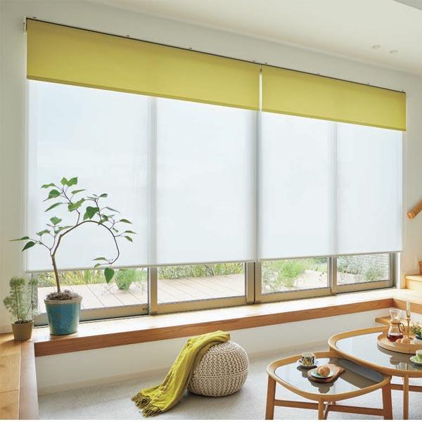 遮熱　日射反射を高め、室内温度の上昇を抑える遮熱生地です。　一般の生地(シースルー)と比較して、紫外線遮蔽率の高い生地です。UVカット　家具や床材の日焼けを防ぎます。外からの室内が見えにくい、安心のミラーレース。防炎ウォッシャブルＦ☆☆☆☆...