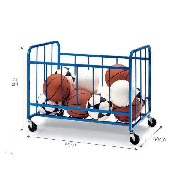 組立不要(全溶接)の一体型ストロングタイプ移動・取り回しに便利な自在キャスター採用幅90×奥行60×高さ71cm、カゴ部幅90×奥行60×高さ60cm11kgスチール19mm角キャスター7.5cmバレーボール(5号球)約25個収納組立不要、屋内用