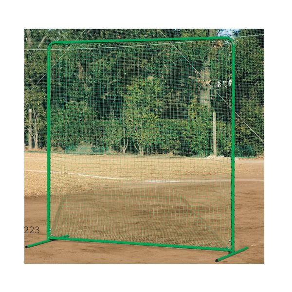全高203×全幅200×奥行83cm12.5kg主材:スチール27.2mm(肉厚1.9mm)、ネット:ポリエチレン440T/44本(野球目3.75cm)使用時・保管時は必ず重しをのせるか杭などで固定してください。