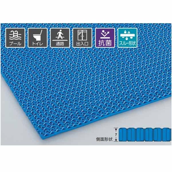 ソフトな踏み心地で素足に優しく、特殊な曲線構造で耐久性があり、施工も簡単。材質：塩化ビニールサイズ　厚さ：約7mm規格サイズ：１平米に付（ふちなし）平米重量：約4.3kg防炎ET090195●別注サイズをご注文の際は、目方向をご指定ください...