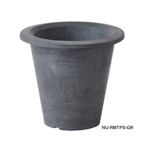 植栽レイアウトがし易い円錐型（テーパー）プランター。植物とプランターの間にあるリム（縁）がポイント。リム形状があることで植栽の移動も楽に行えます。重量：12kg容量：16Lキャスター取付け不可コンクリート用ステイン塗装（クリアー仕上げ）排水...