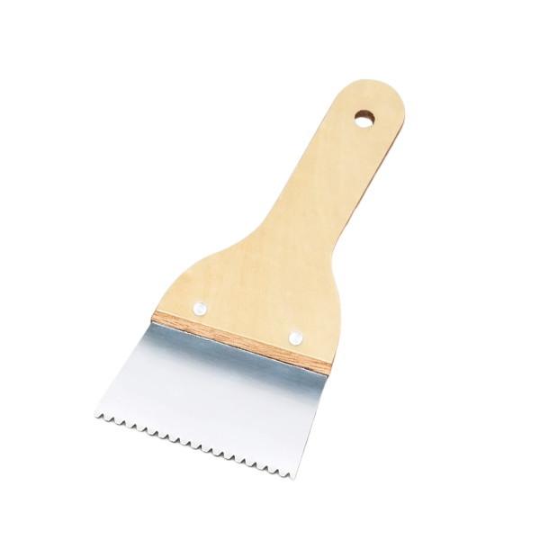 特長　握りやすい木柄を採用しています。　0.4ミリ厚の高級ステンレスバネ鋼を使用しているので適度なしなりがあります。※写真はイメージです。３つのサイズが写っておりますが、350-483のみの販売ページです。