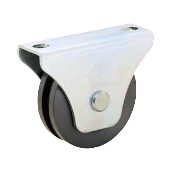 密閉型ベアリング　2個枠：材質SPH　　ユニクロームメッキ仕上げ車：鋳鉄　黒染仕上げレール：フラットバーA：90B：37.5C：120D：47E：98F：95G：15H：11I：8J：10.5K：25.4t：3.2（2個当り）耐重：700kg