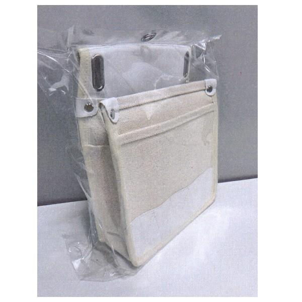 薄型バージョン薄さ最優先！内部に刷毛やカッターのホルダー、外側のマチ部分を思い切って外し平ポケットにしてみました。本体：帆布リベット・アイレット：スチール