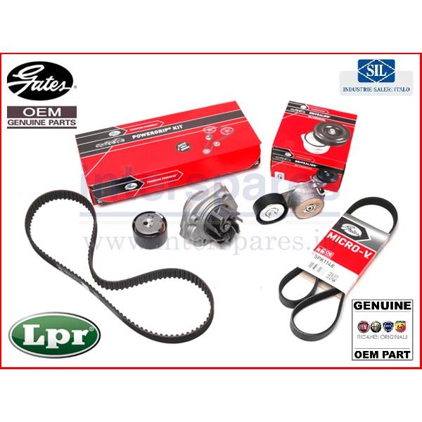 アルファロメオ ジュリエッタ スポルティーバ 1.4 940141 GATES OEM タイミングベルト キット &amp; 対策ウォーターポンプ + ファンベルト テンショナー SET