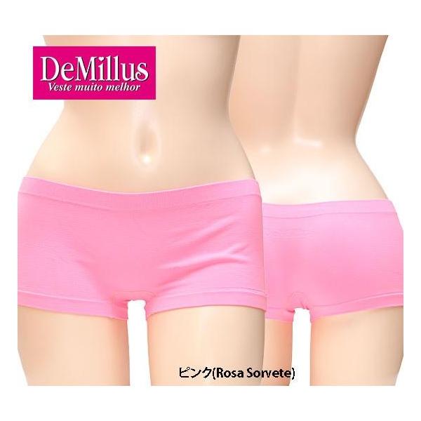 ボーイショーツ 1PCブラジル・リオデジャネイロのランジェリーブランド DEMILLUS の定番商品。シンプルなオペーク素材（厚手）で作られた快適なボーイショーツです。カラー：ピンク(Rosa Sorvete)サイズ：フリーサイズB：約81...