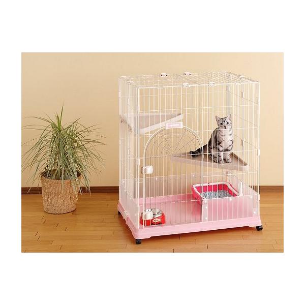 ※沖縄県と離島を除き送料無料・コンパクトなサイズのネコ用室内ケージです。 ・しつけるトイレC-Sサイズを縦にセットすることができます。 ・弊社製品「ウィークリートイレ」も中に置くことができます。 ・ハンガーベッドが1枚ついています。 ・移動...