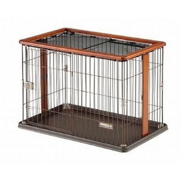 天井面と両サイドに木のフレームを施した、お部屋に調和しやすいデザインの犬用サークルです。・色はブラウン。底トレーもブラウンです。・天井メッシュネットは黒色で共通です。・天井ネットは開閉できるファスナー付き！◆扉はSサイズのトイレを水平に取り...