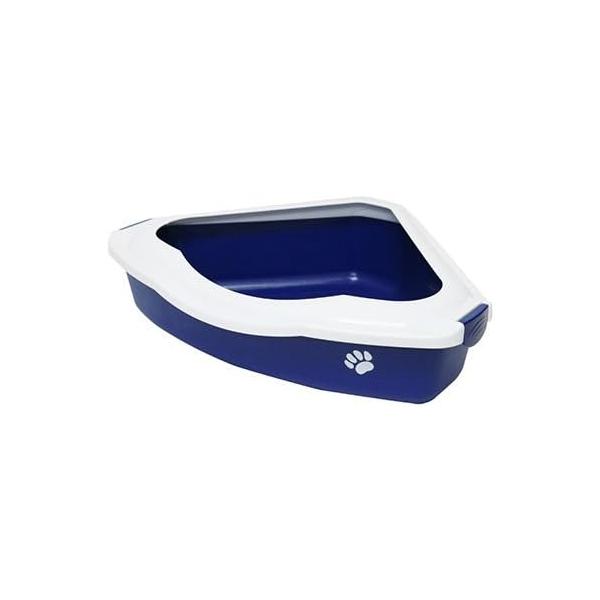 FANTAZY WORLD（ファンタジーワールド）ねこトイレ ゛クリーン ハウスコーナートイレ”　 (ブルー)◆快適ねこトイレ・コーナータイプだからお部屋のスミにすっきり置けます。たっぷりの深さで砂の飛び出しを完全ガード! 簡単に脱着できる...