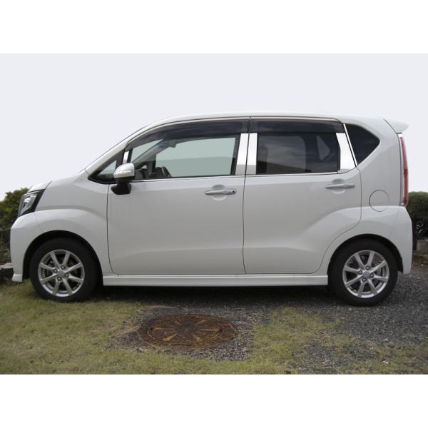 最鏡面をほこるグロウ鏡面ＨＹＰＥＲシリーズ『車種』ＬＡ１５０　ムーブ『ＳＥＴ数』４Ｐ『材質・仕様』・ステンレスＳＵＳ３０４厚み０．６・ステンレス純研磨仕様♯８００鏡面ＨＹＰＥＲ・超強力両面テープ付き（商品に両面テープは付いておりますのでその...