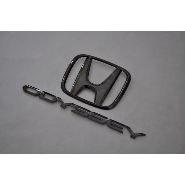 ※商品間違い防止の為、エンブレムをご購入の際のは『車検証』に記載してあります【車体番号】をご要望欄に入力してください。『車種』ＲＢ３オデッセイ　ブラックメッキエンブレム　リア２点『メッキ色』ブラック『ＳＥＴ内容』リアＨマーク/オデッセイロゴ...