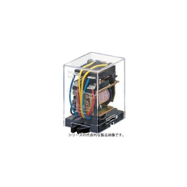 オムロン MM2XP DC100/110 パワーリレー 直流負荷開閉用 2極 動作表示灯内蔵形 8ピン プラグイン端子 シングル 出力 2c (接点定格負荷DC110V 7A)