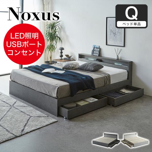 お部屋にやさしくなじむモルタル調デザインの照明付きフロアベッド「ノクサス」に、便利な収納力をプラスした引き出し付きタイプが登場。標準セットには引き出しが2杯付いており、衣類やリネンをすっきり収納できます。さらに、オプションで引き出しを4杯に...