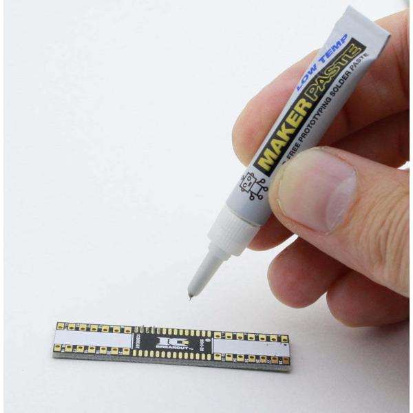 メイカーペーストの特殊クリームハンダは高品質な試作用ソルダペーストです。低融点タイプなので、ホットプレートやヒートガン、ドライヤーを用いたDIYのリフロー実装に最適です。●使用方法チューブの先端に付属のキャップをねじ込み、歯磨き粉を絞るよう...