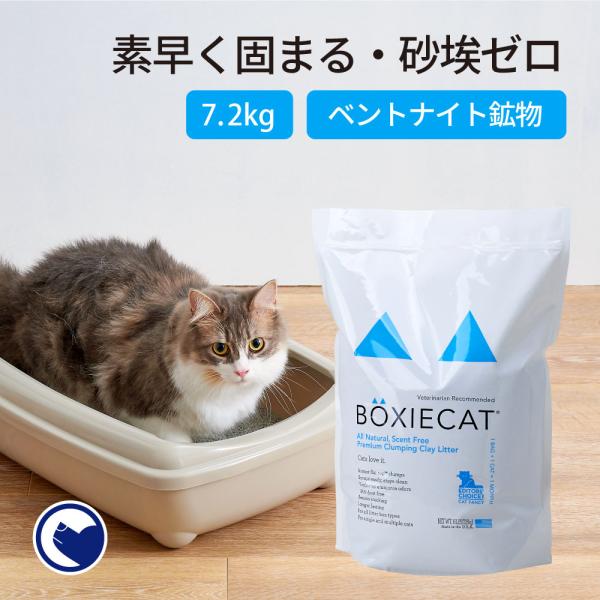 (OFT) BOXIECAT　ブルー／オレンジ／グリーン　7.2kgボクシーキャット(ねこ 猫 トイレ 鉱物系 固まる 猫砂 スタンダード)