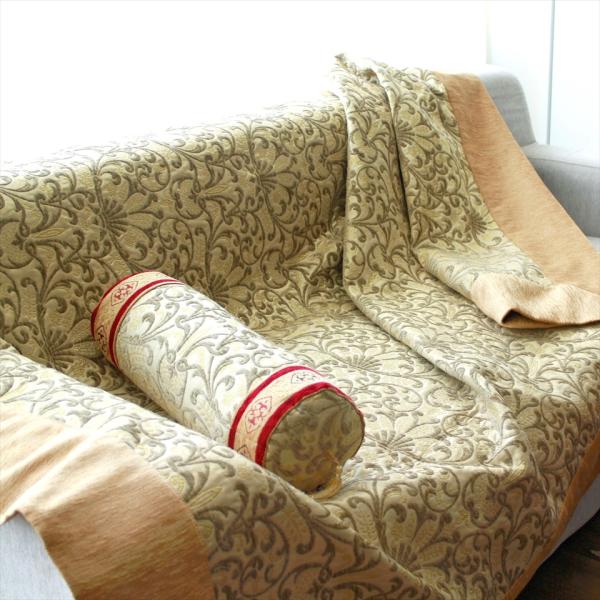 商品番号：　buse220sgraygreen  サイズ　：　220x160cm   産　地　：　ブルサ・トルコ   素　材　：　シュニール素材〔ポリエステル）・コットン         <Key：ベッドカバー, ベッドスプレッド, ...